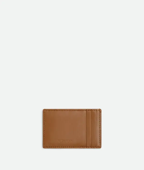 Bottega Veneta Cassette Credit Card Case - Wood / Natural